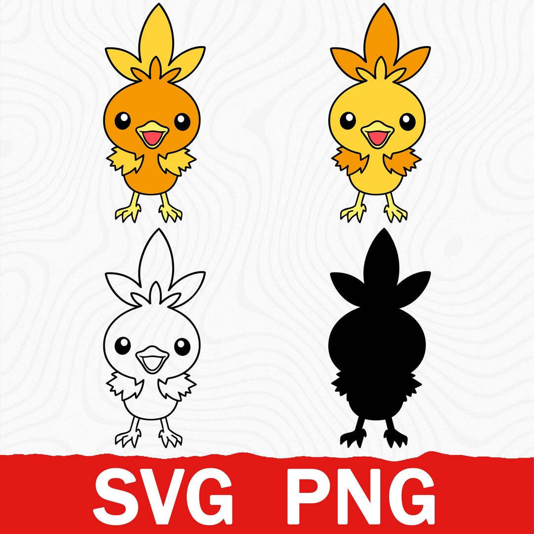 TORCHIC Shiny Pokemon Vector, Pokemon SVG, Pokemon Png, Torchic Graphic ...