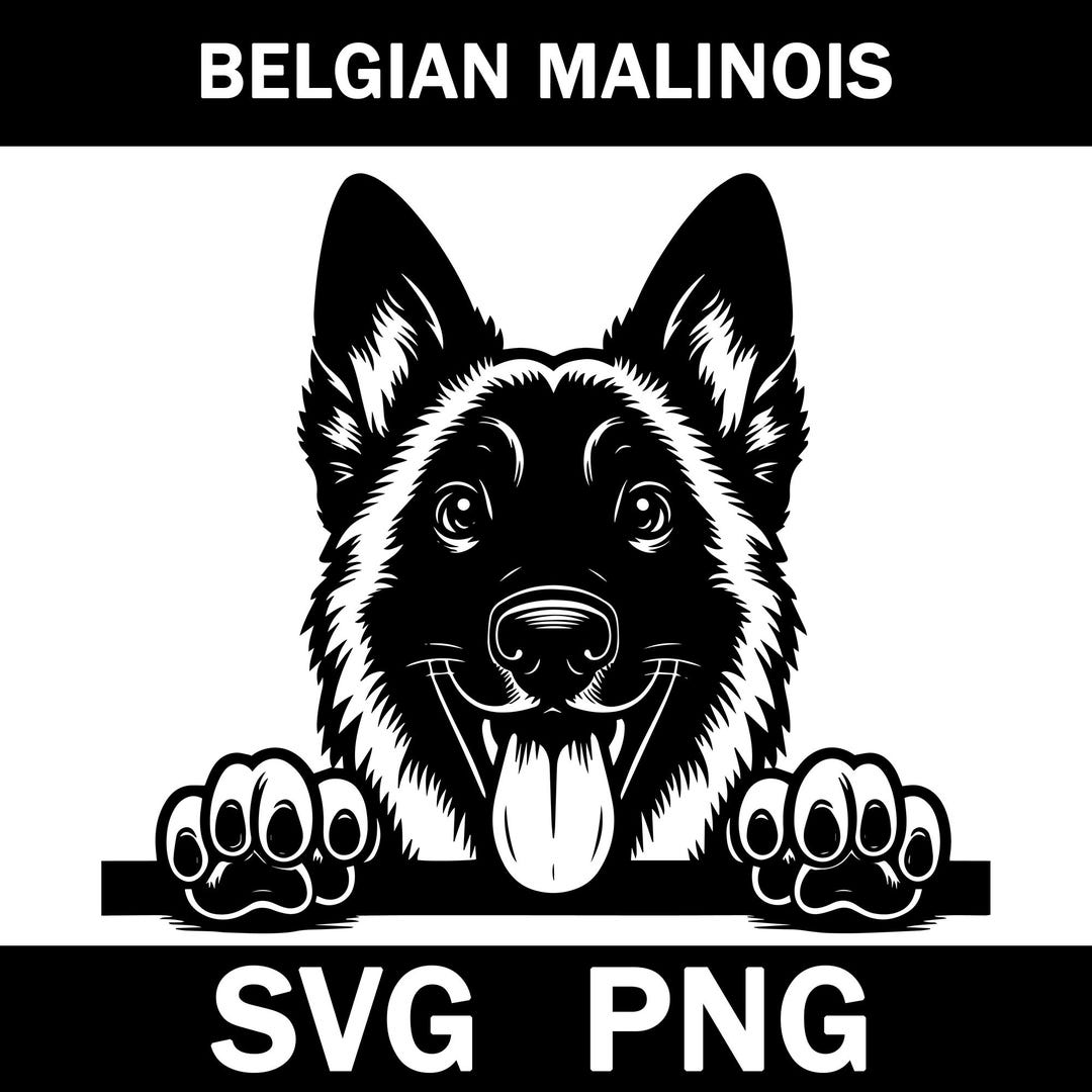 Belgian Malinois Peeking Dog Svg, Png, Instant Download - Etsy