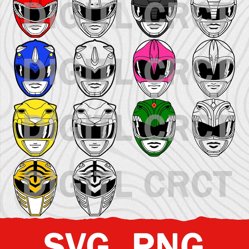 Red Power Rangers Helmets - Etsy