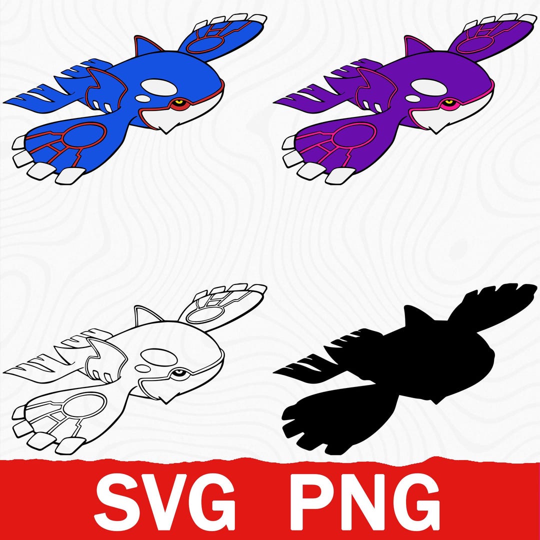 KYOGRE Shiny Pokemon Vector, Pokemon SVG, Pokemon Png, Kyogre Graphic ...