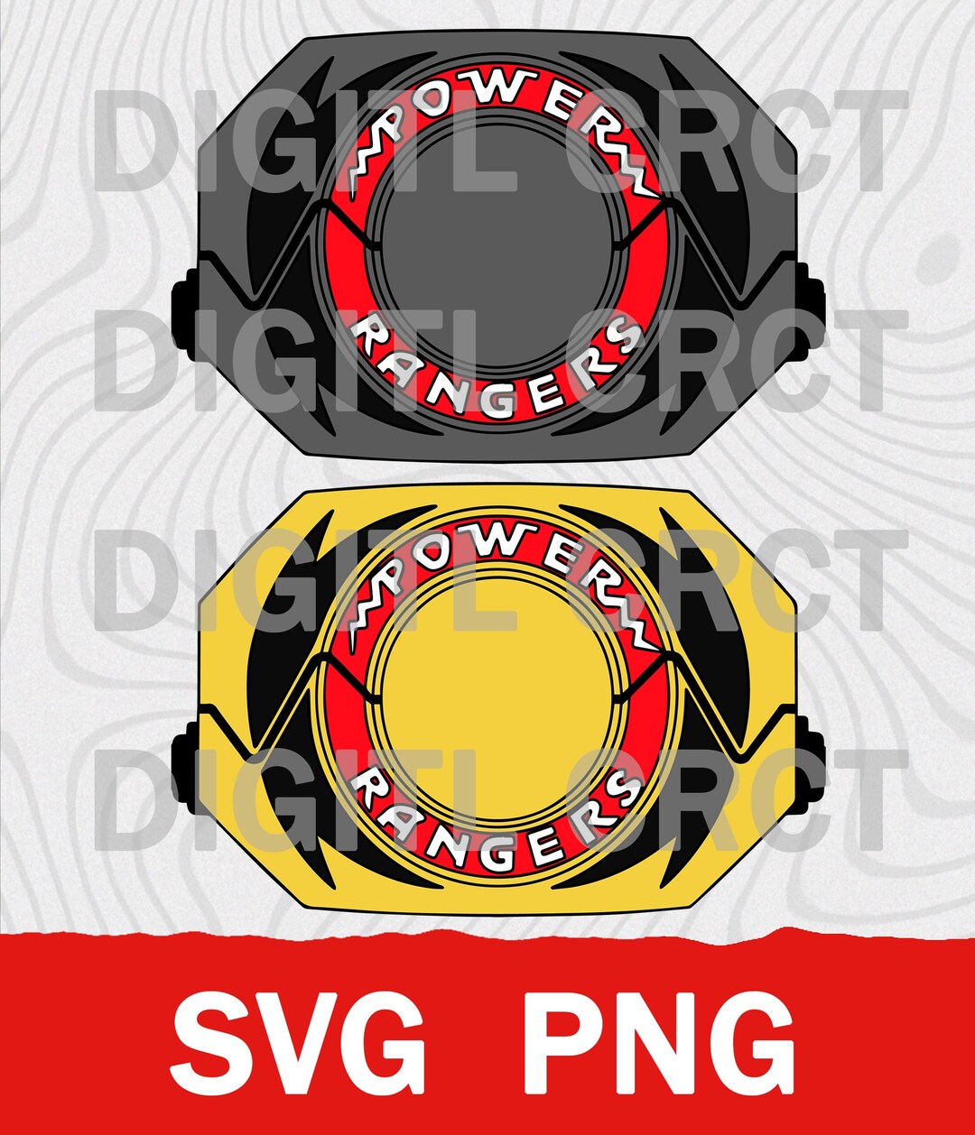 Power Rangers MMPR Morphers SVG PNG Cricut, Clipart, Layered, Vector ...