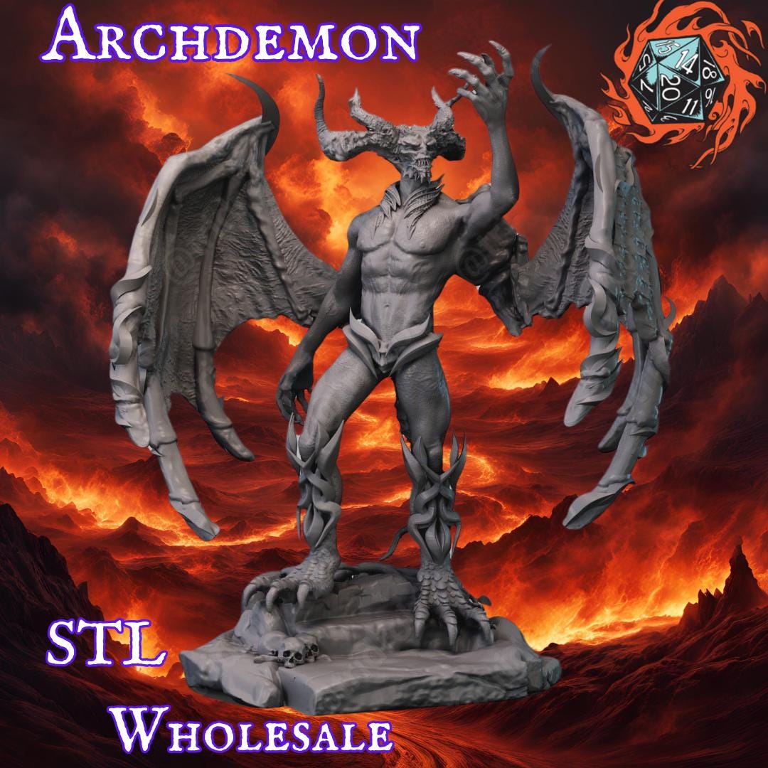 Archdemon D&D Miniature STL Files - Etsy
