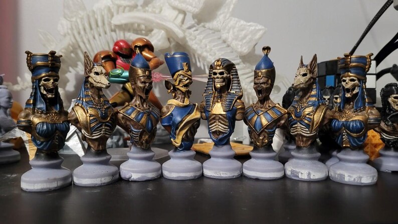 Complete Egyptian Chess Set - Living and Undead STL Files - Etsy Australia