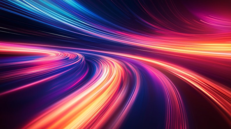 Neon Warp, Abstract Art, Background Image, Desktop Wallpaper, Phone ...