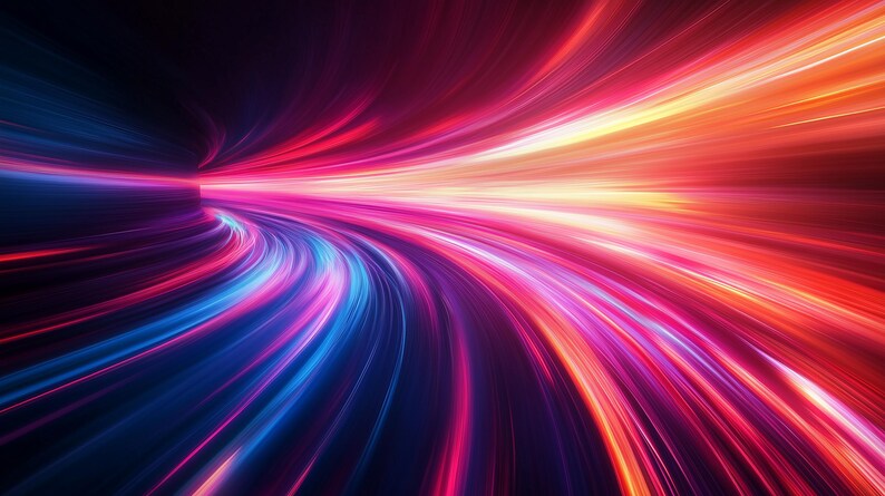Neon Warp, Abstract Art, Background Image, Desktop Wallpaper, Phone ...