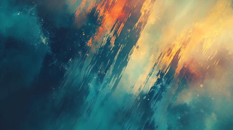 Blue & Yellow, Abstract Art, Background Image, Desktop Wallpaper, Phone ...