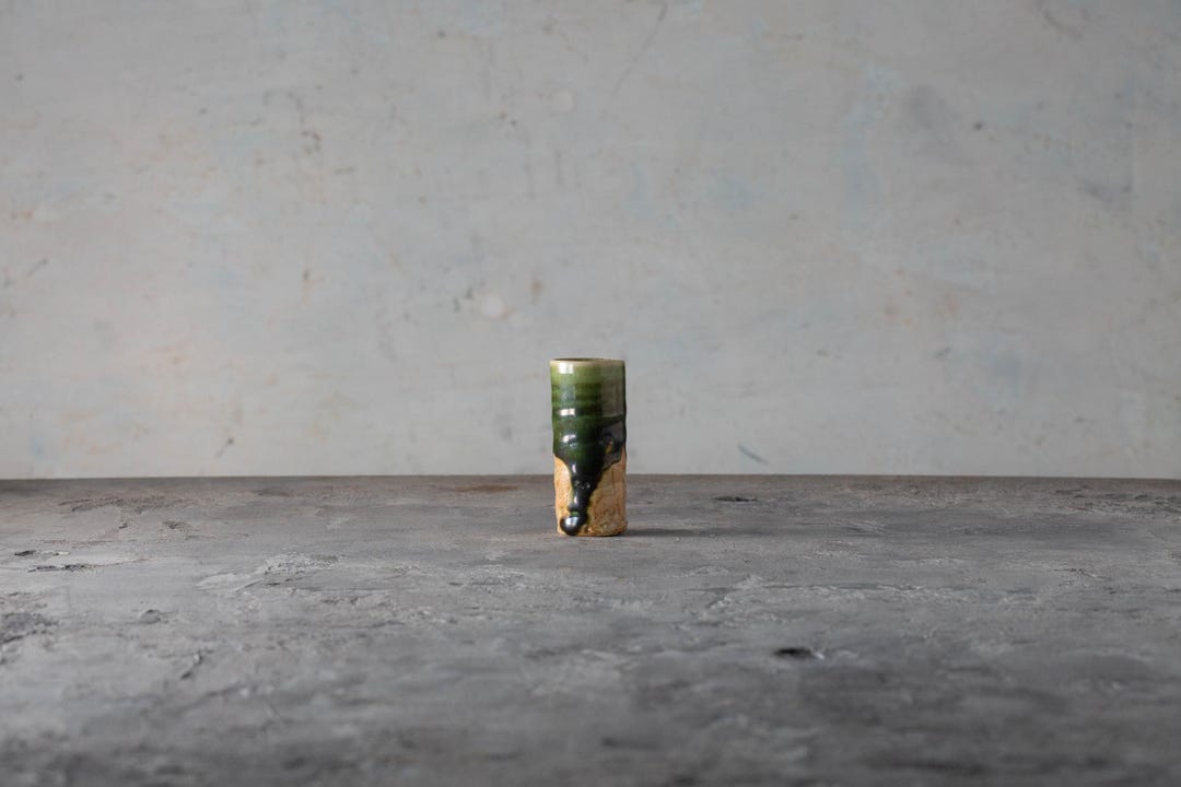 Chadougu Oribe-yaki Yakimono Tea Ceremony Chakin Holder With Kiln Mark ...