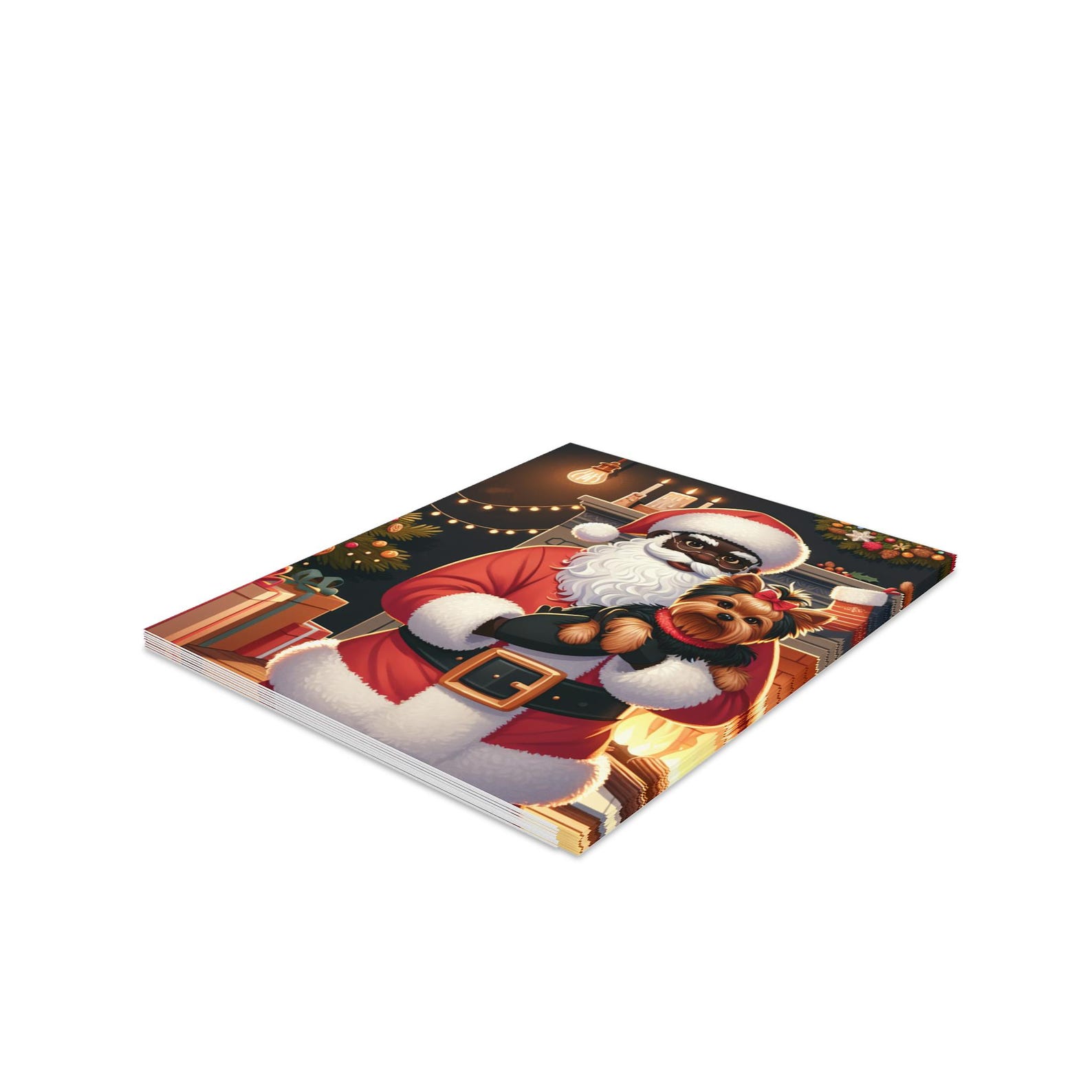African American/black American Santa Christmas Cards 8, 16, and 24 Pcs ...