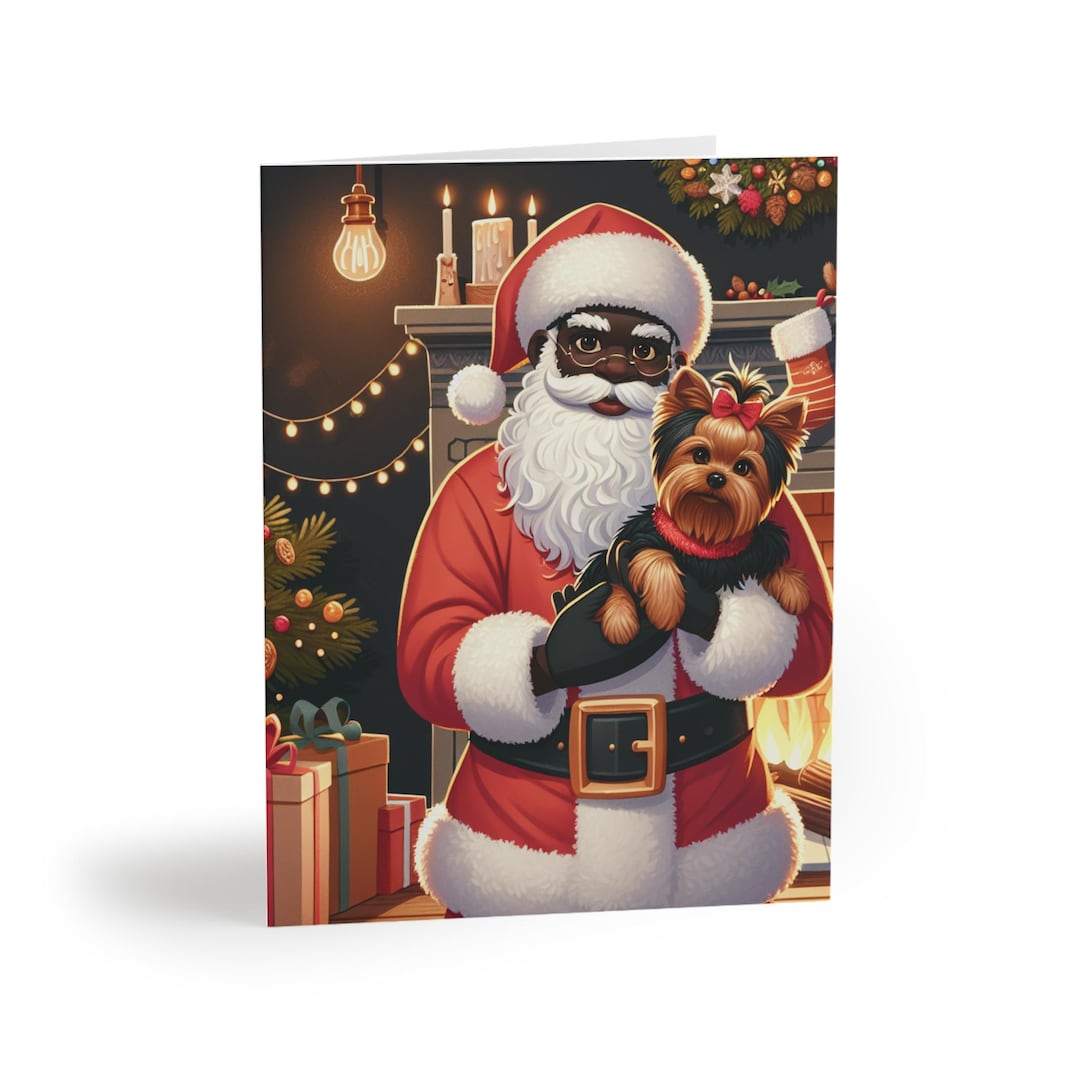 African American/black American Santa Christmas Cards 8, 16, and 24 Pcs ...