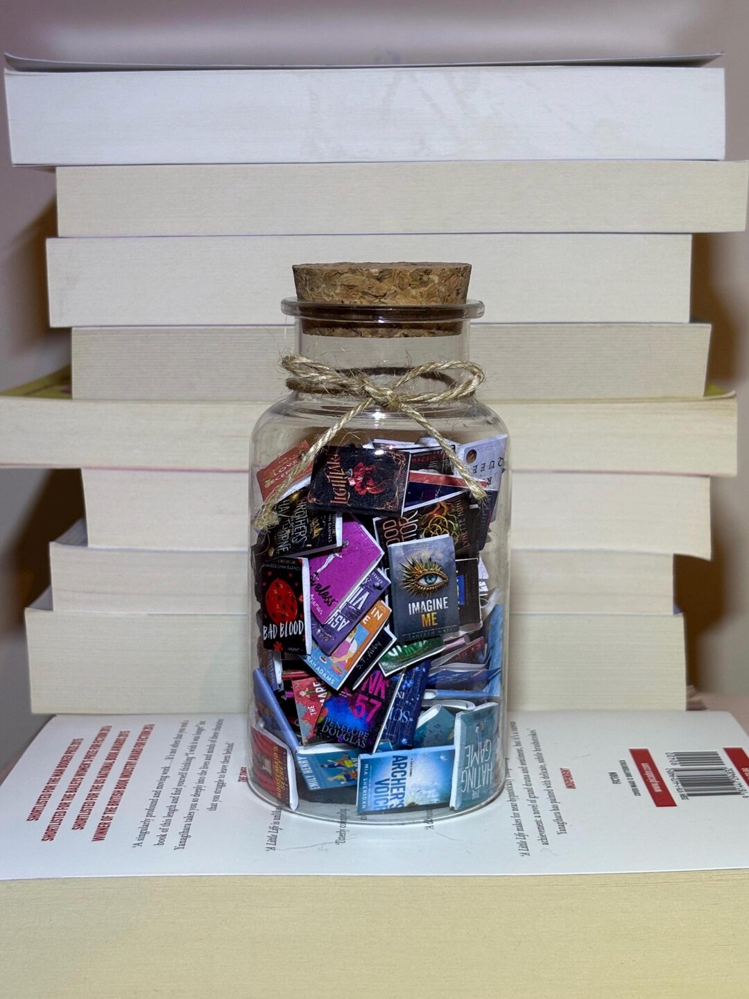 Custom Miniature Book Jar Room Decor - Etsy