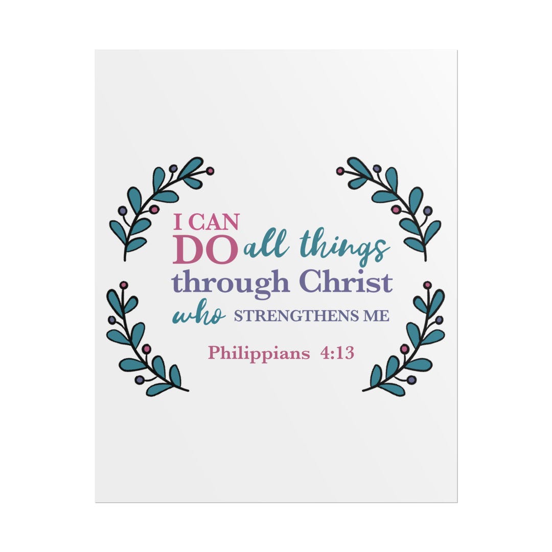 Christian Bible Verse Poster Art Rolled Posters, Scripture Wall Decor ...