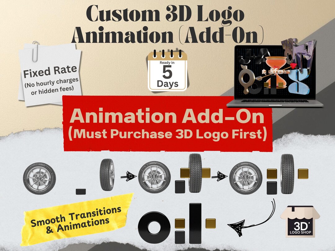 Custom 3D Logo Animation Add-on Professional Transitions, Animation ...