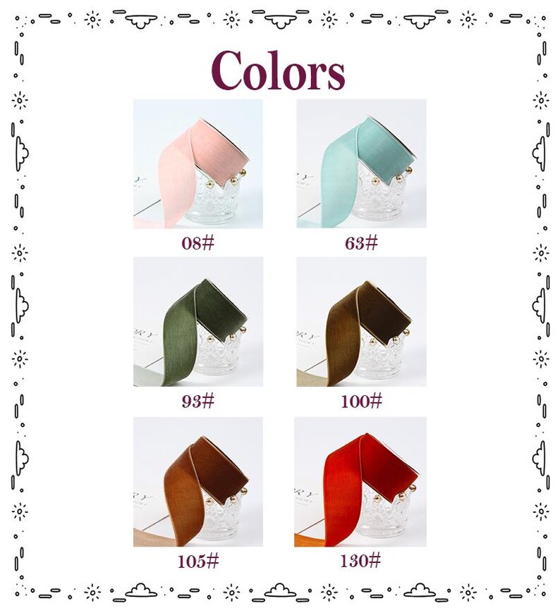 1.5-inch Soft Velvet Ribbon, Hand-dyed With Finished Edges, Ideal for ...