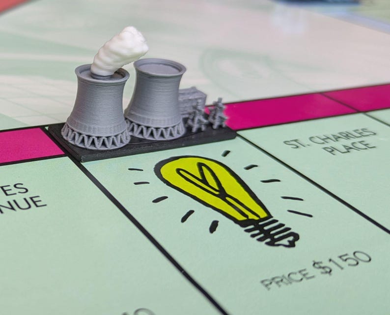 Custom Monopoly Utilities - 3D Printed PLA - Etsy