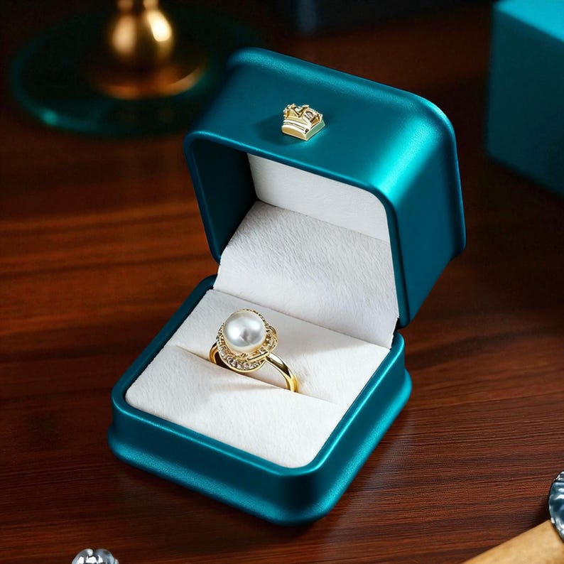Elegant Ring Box | Engagement & Proposal Ring Holder, Multiple Color ...
