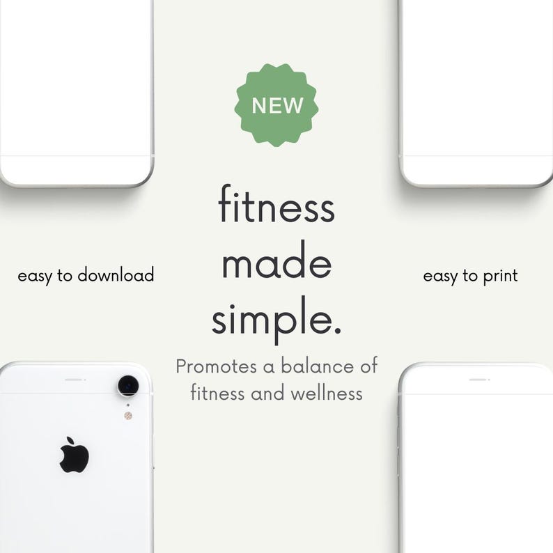 Sage Green Fitness Planner: Workout, Meal & Hydration Tracker (digital ...