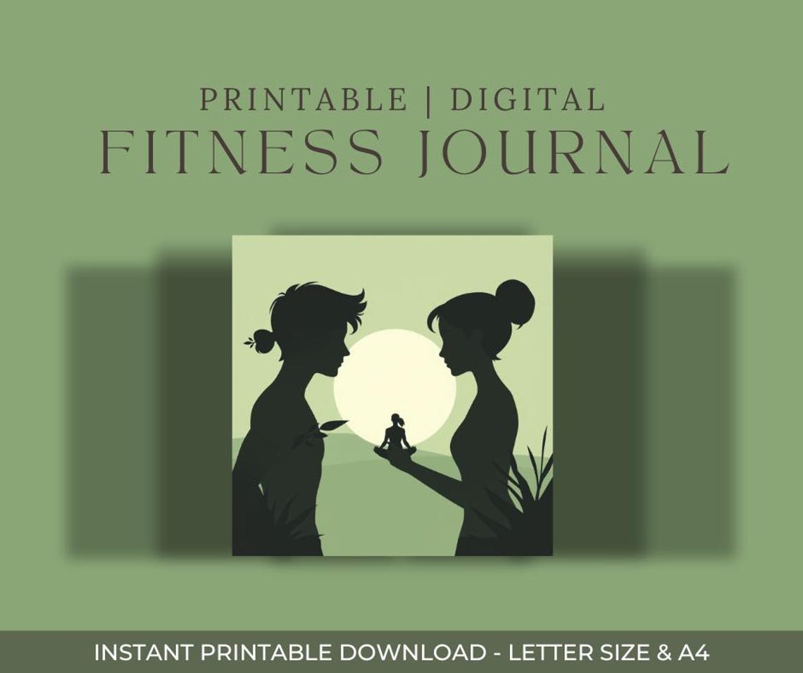 Sage Green Fitness Planner: Workout, Meal & Hydration Tracker (digital ...