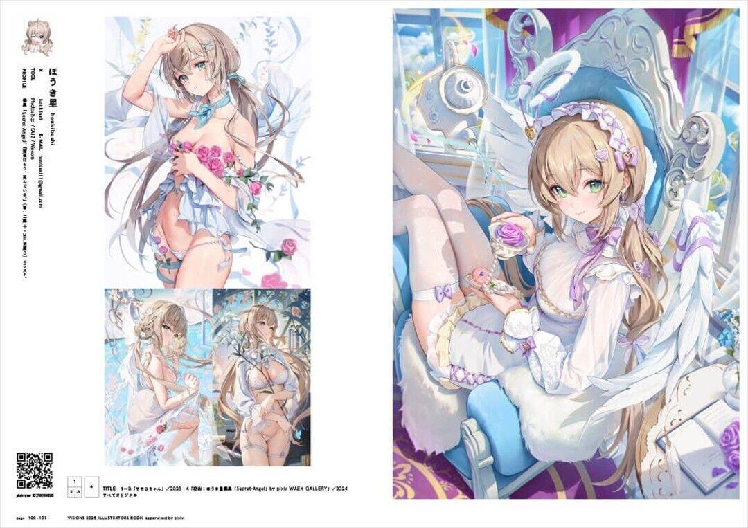 VISIONS 2025 ILLUSTRATORS Book Pixiv Artbook 352 Pages & ILLUSTRATION 2025 Artbook 320 Pages, 2 ...