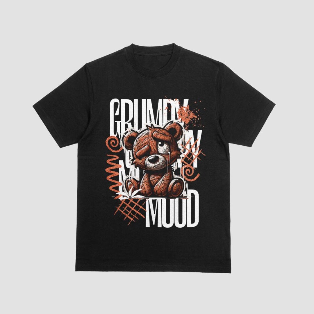 Teddy Bear Tshirt Design PNG, Edgy and Bold Sublimation Design ...