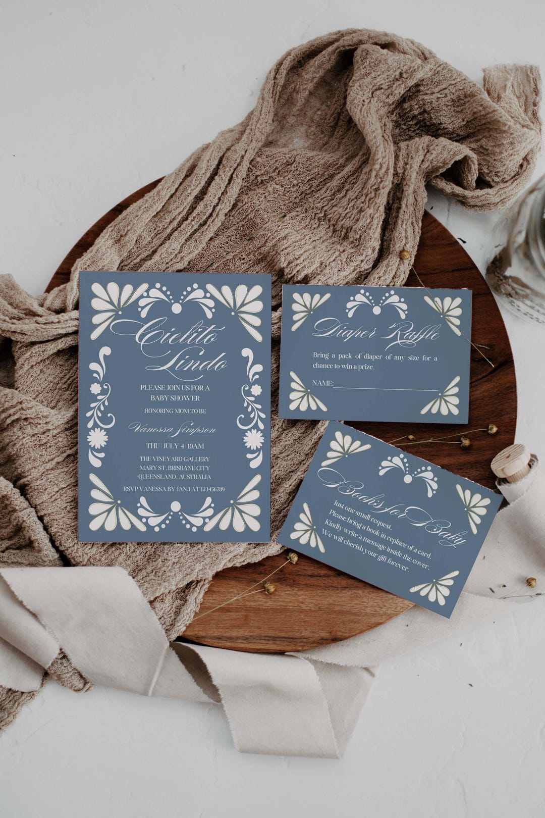 Cielito Lindo Baby Shower Invitation: Papel Picado Talavera Design ...