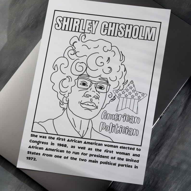 Black History Month Coloring Pages: Famous African Americans (digital ...