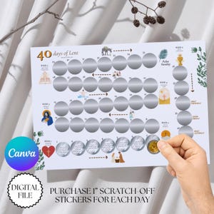 Lent Calendar for Kids: 40 Days Activity, Editable Canva Template ...
