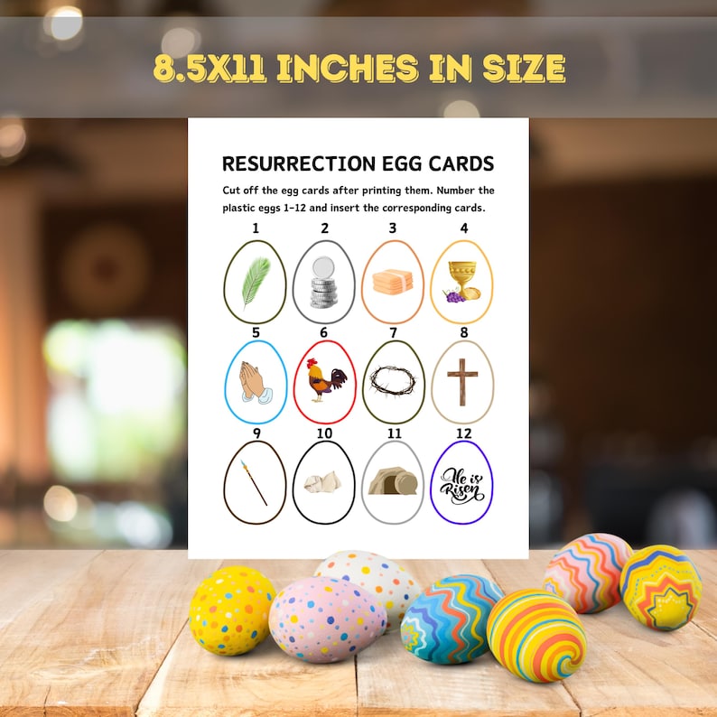 Resurrection Eggs Story Cards: Easter Egg Hunt Activity (printable) - Etsy