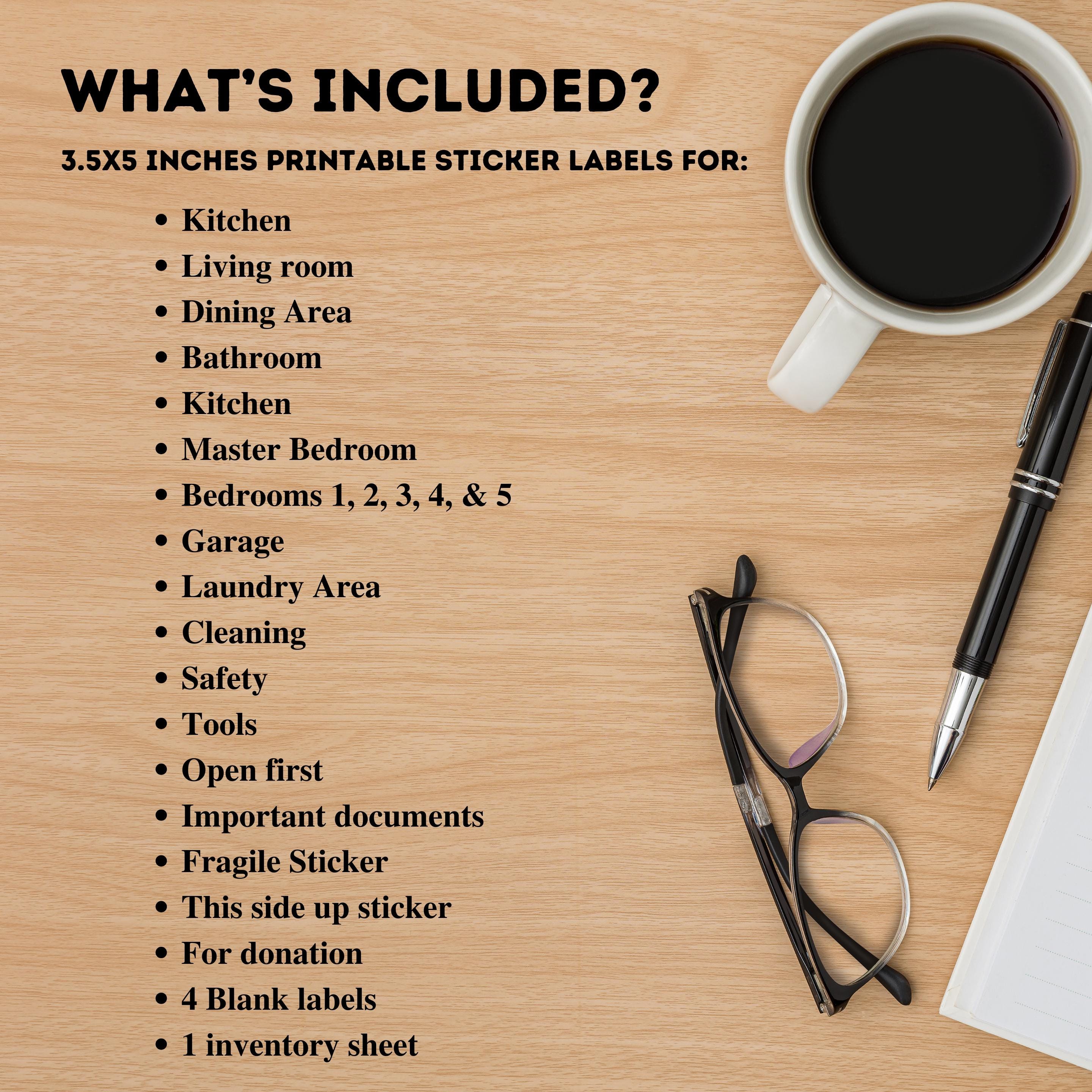 Moving Box Labels: Editable Canva Template (digital Download) - Etsy