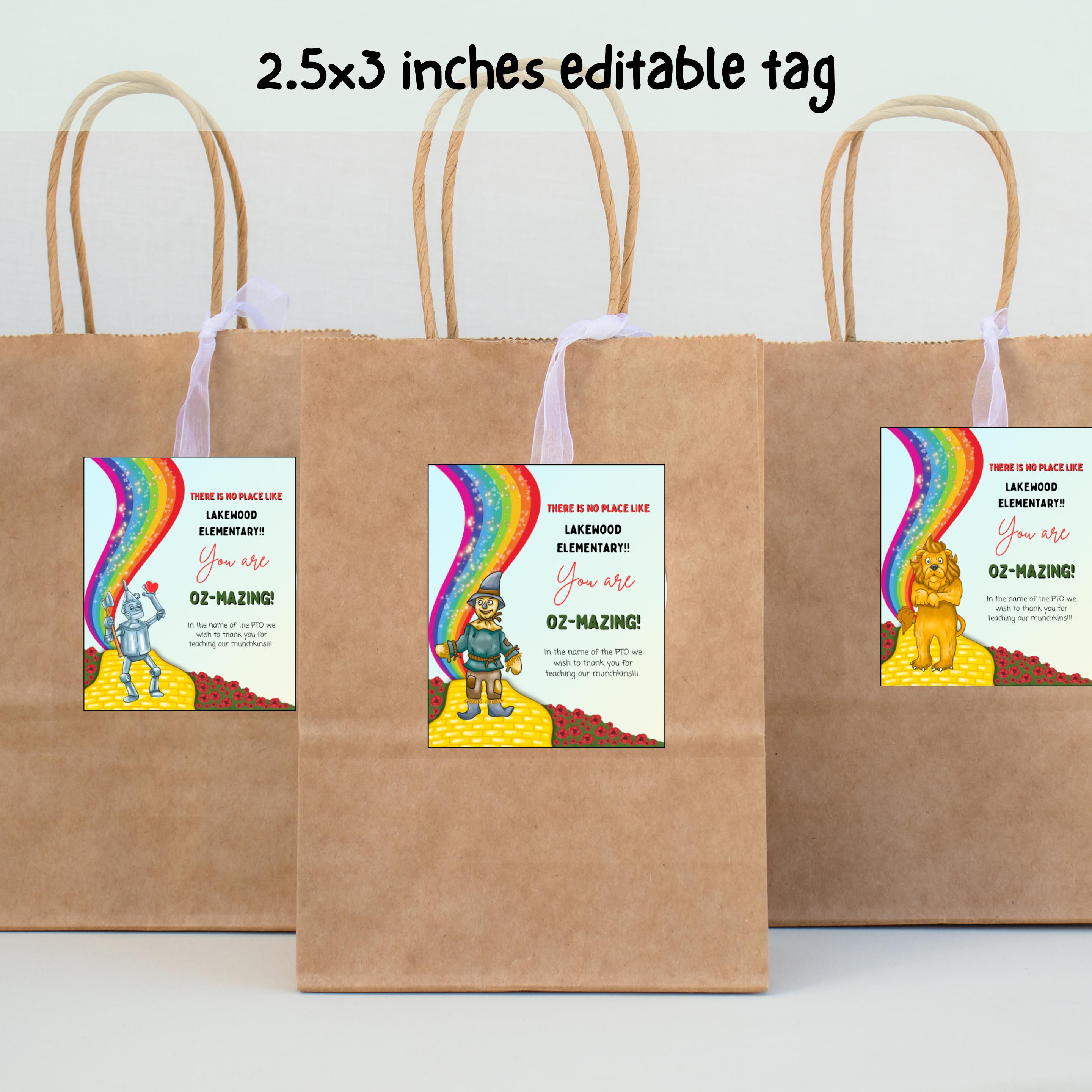 Wizard of Oz Teacher Appreciation Week Editable Template Bundle PTO PTA ...