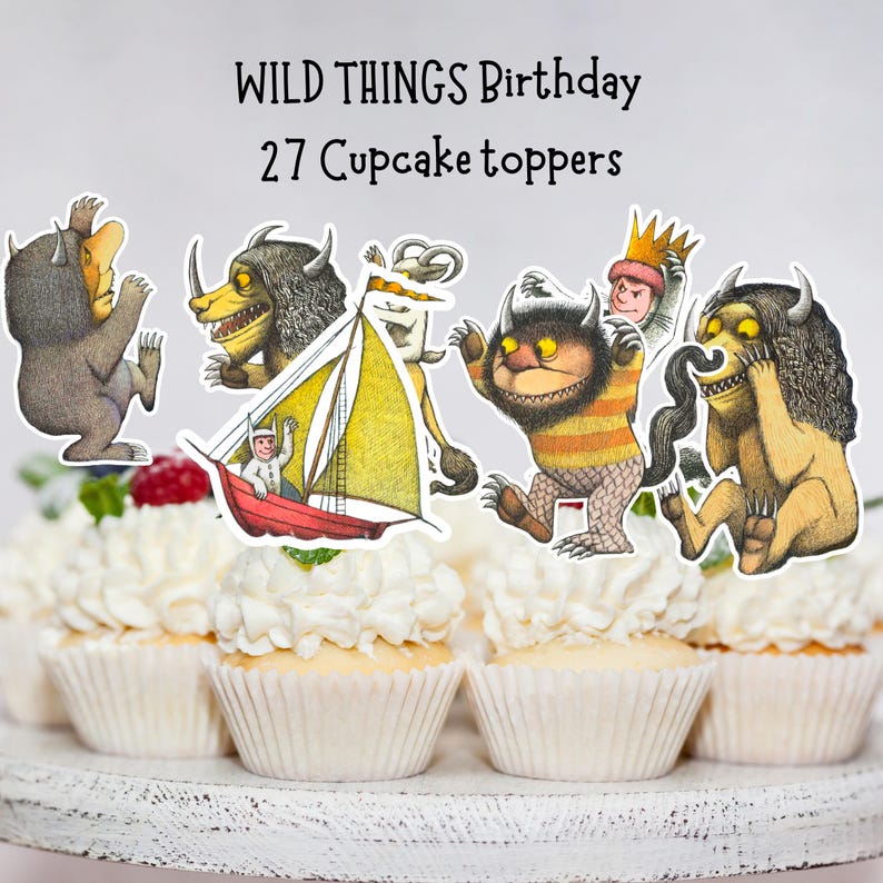 Where the Wild Things Are Cupcake Toppers: Party Decor (digital File ...