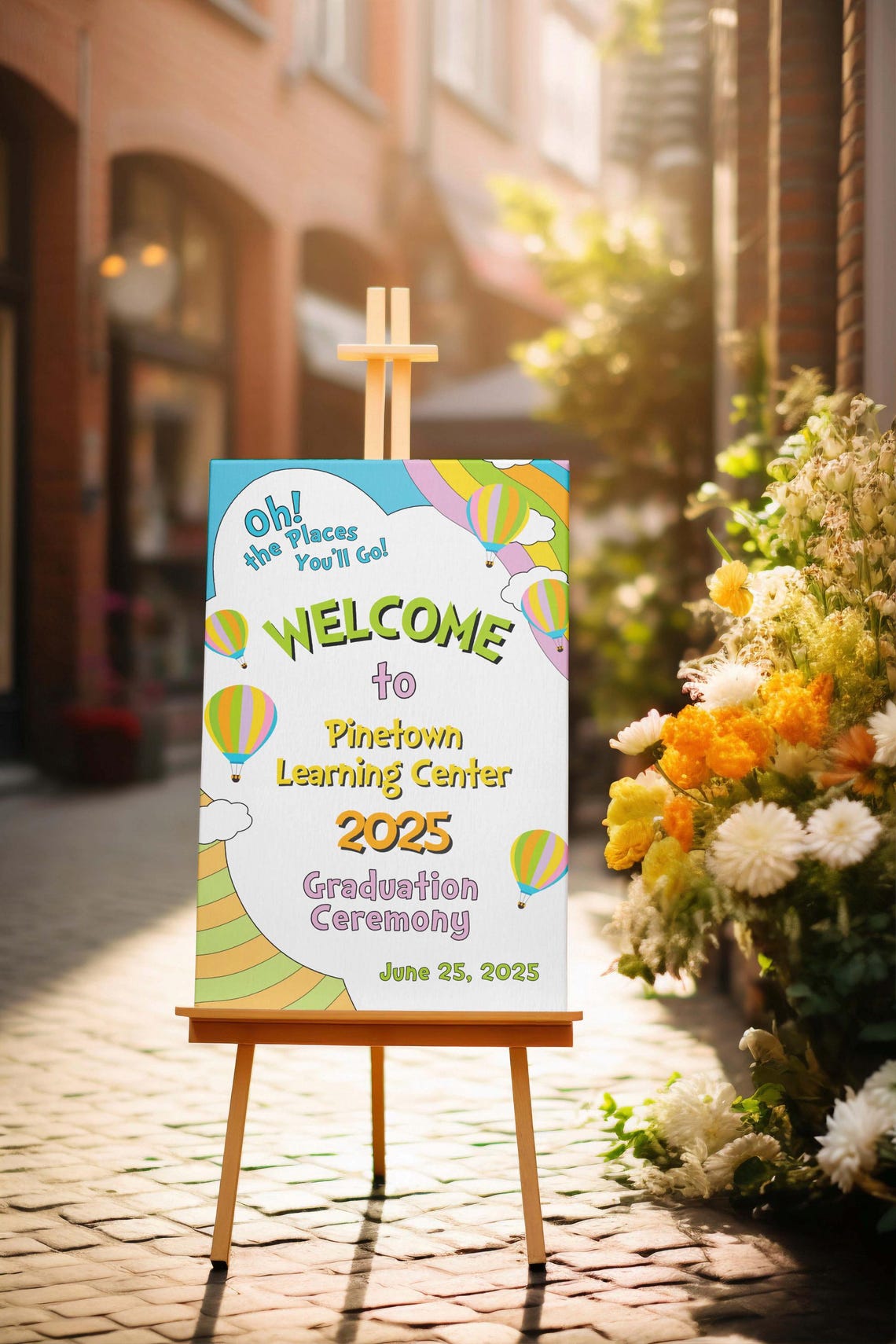 Preschool Graduation Decor Welcome Sign Ceremony Editable Canva ...