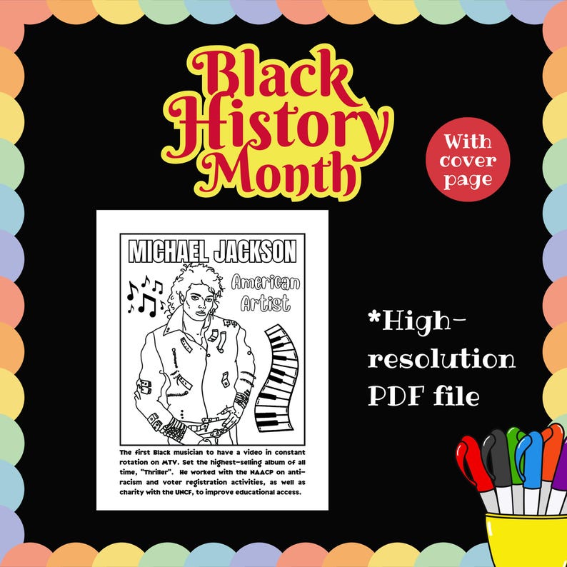 Black History Month Coloring Pages: Famous African Americans (digital ...