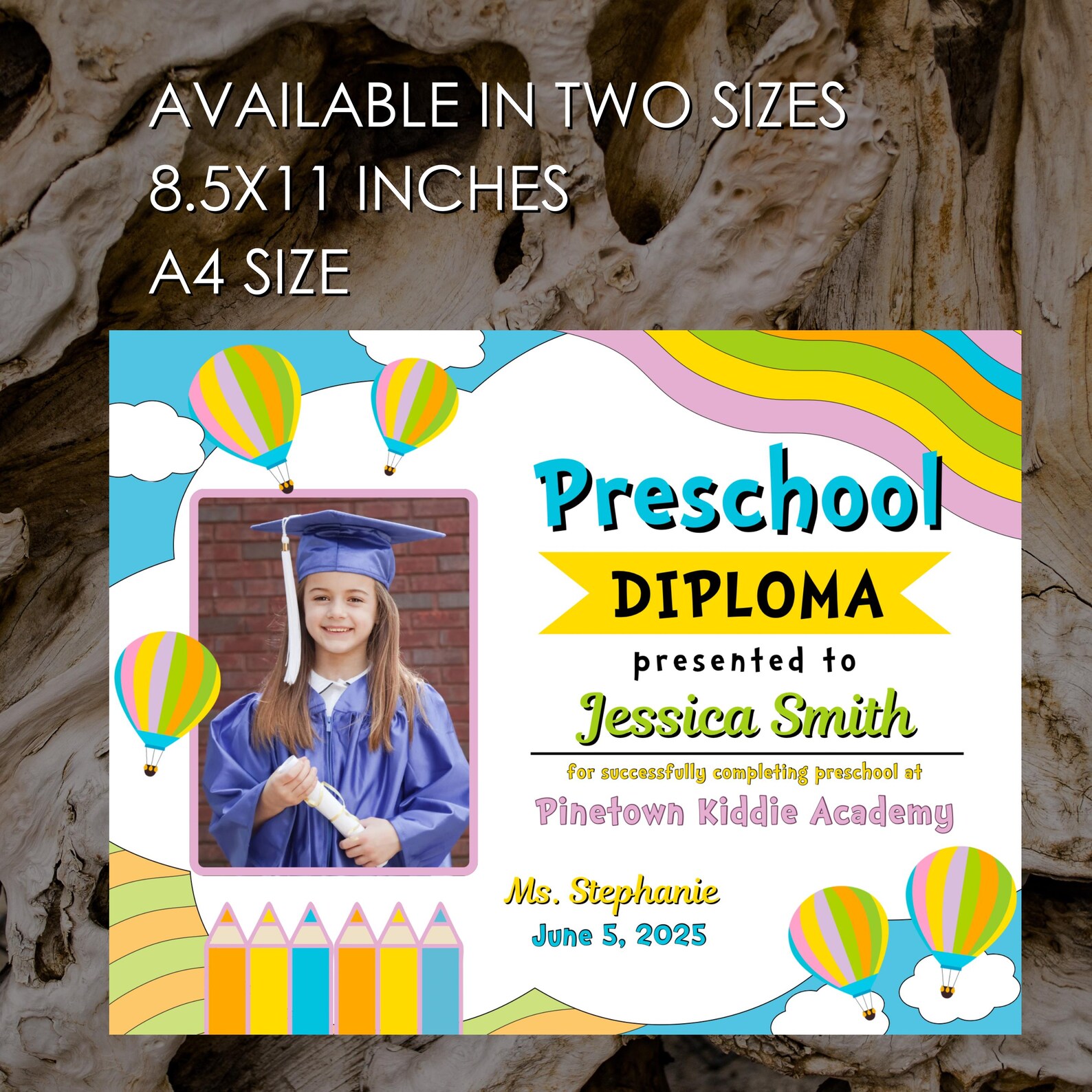 Preschool Graduation Diploma Template: Handprint Keepsake (canva ...