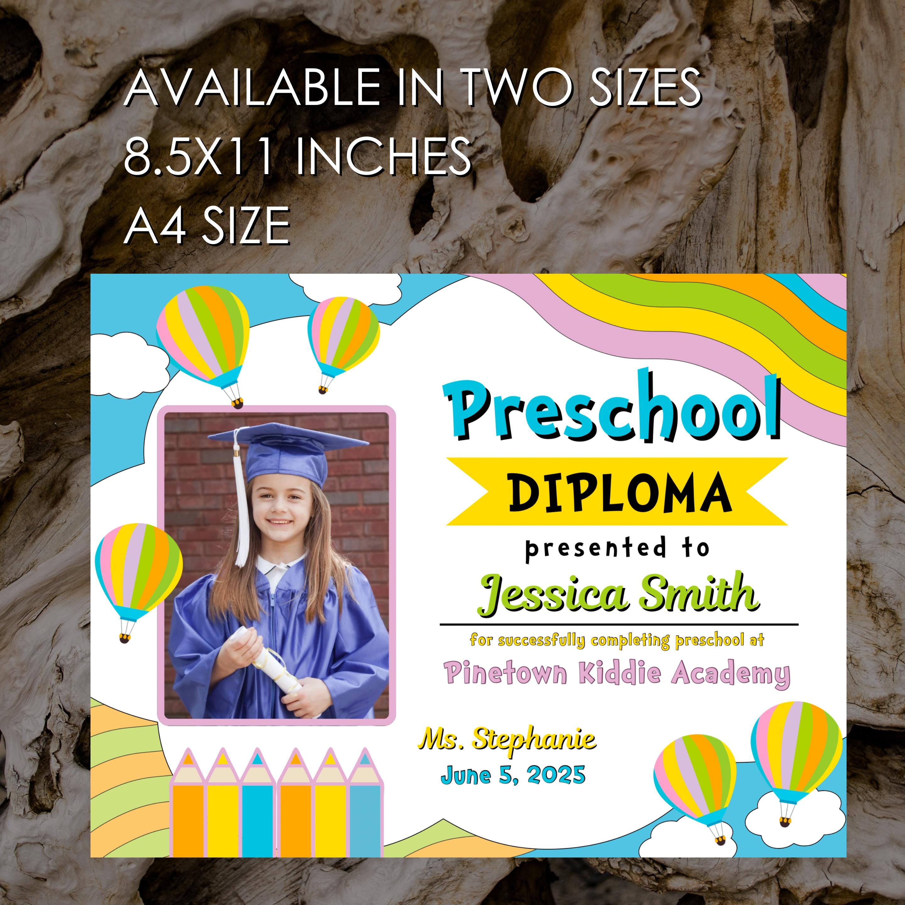 Preschool Graduation Diploma Template: Handprint Keepsake (canva ...