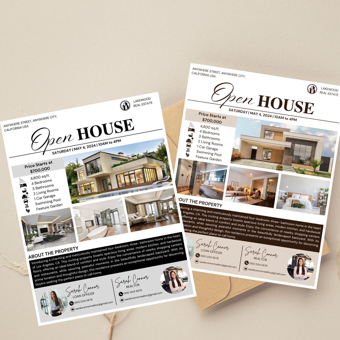 Editable Open House Kit: Real Estate Signs, Flyers, Feedback Form ...