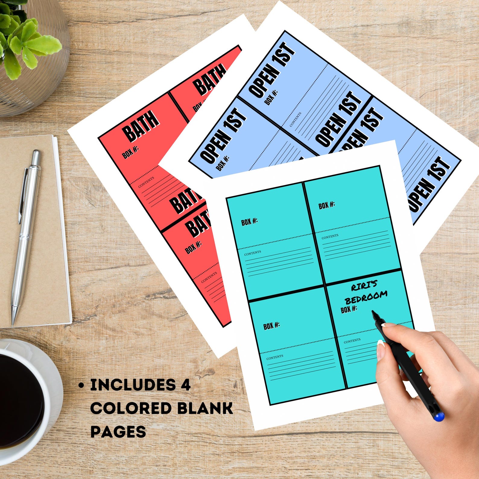 Moving Box Labels: Editable Canva Template (digital Download) - Etsy