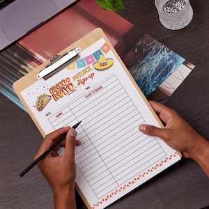 Cinco De Mayo Potluck Signup Sheet Editable Template Free Canva Fiesta ...