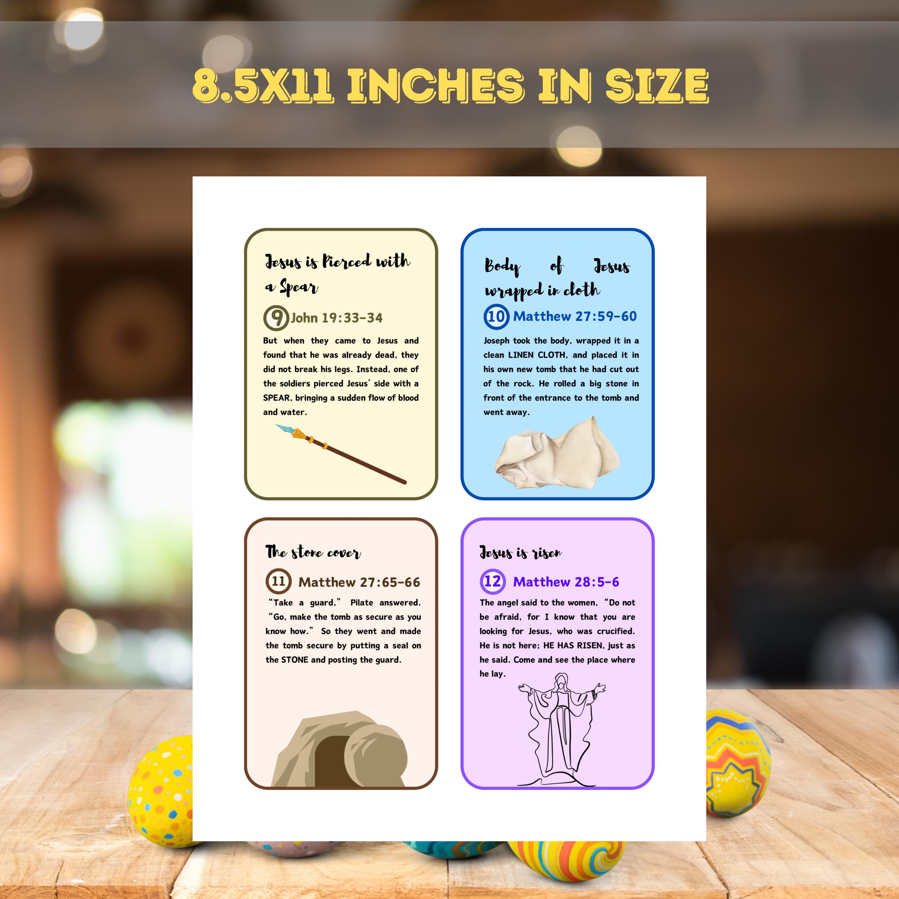 Resurrection Eggs and Story Cards Printable Easter Egg Hunt Activity ...