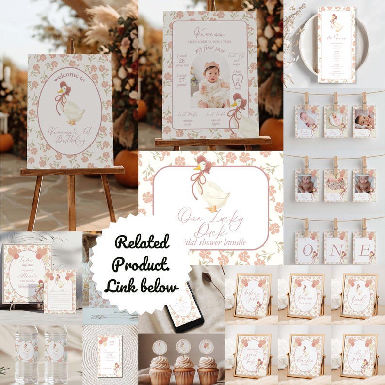 One Lucky Duck Invitation for Girls Editable Free Canva Invite ...