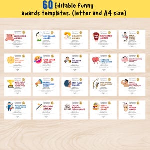 Funny Employee Recognition Awards: Editable Office Superlative ...