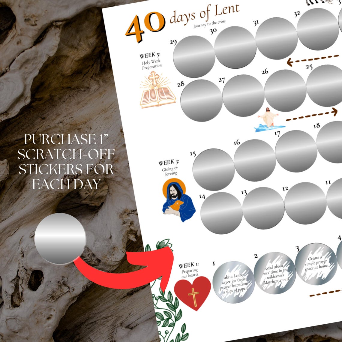 Lent Calendar for Kids: 40 Days Activity, Editable Canva Template ...