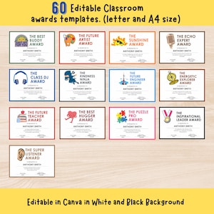 Funny Awards From Teacher End of Year Award Classroom School Editable ...