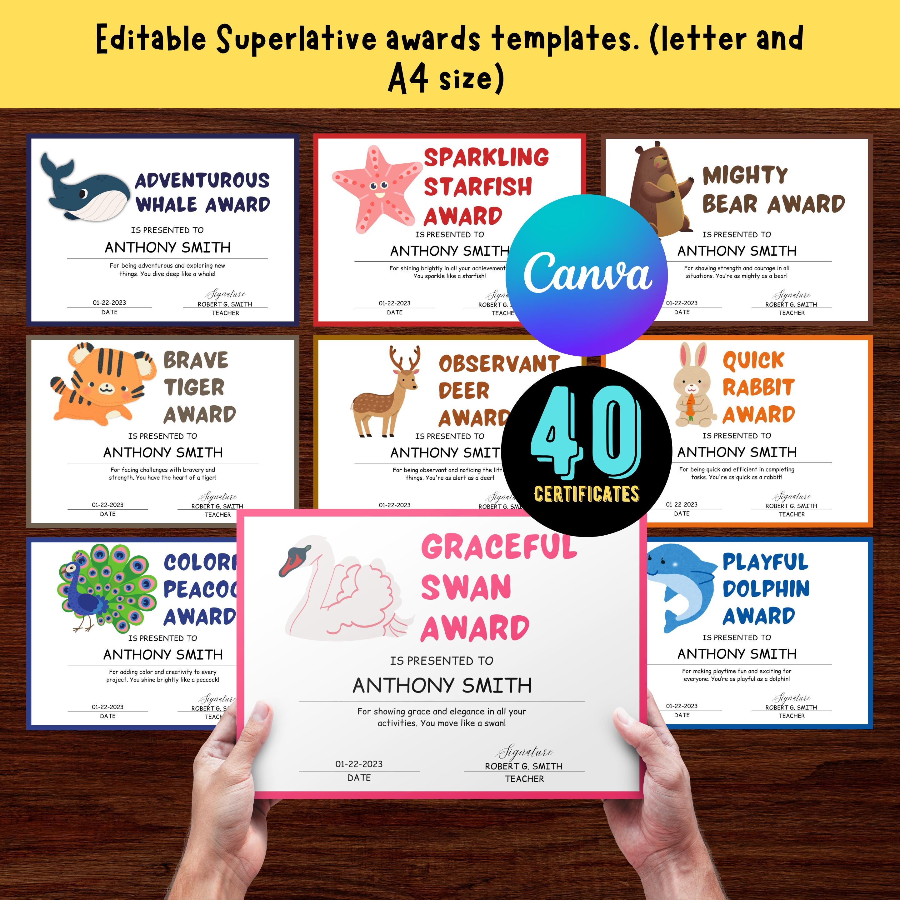 Superlative Awards From Teacher End of Year Award Classroom School ...