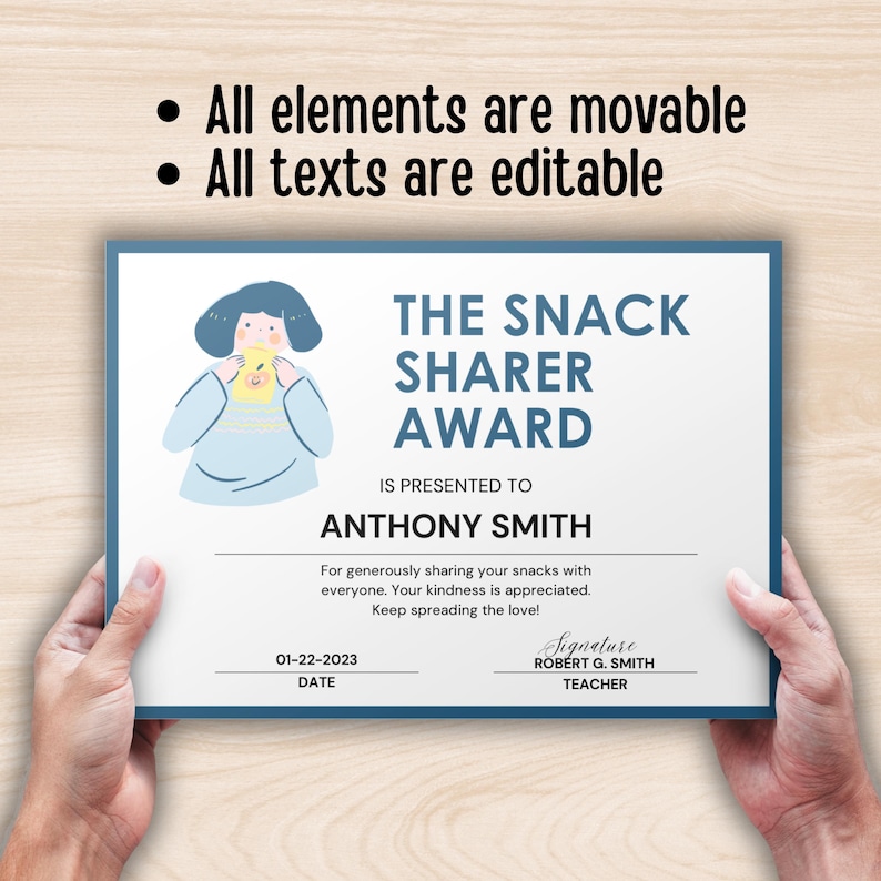 Funny Student Award Certificates: 60 Editable Classroom Superlatives ...