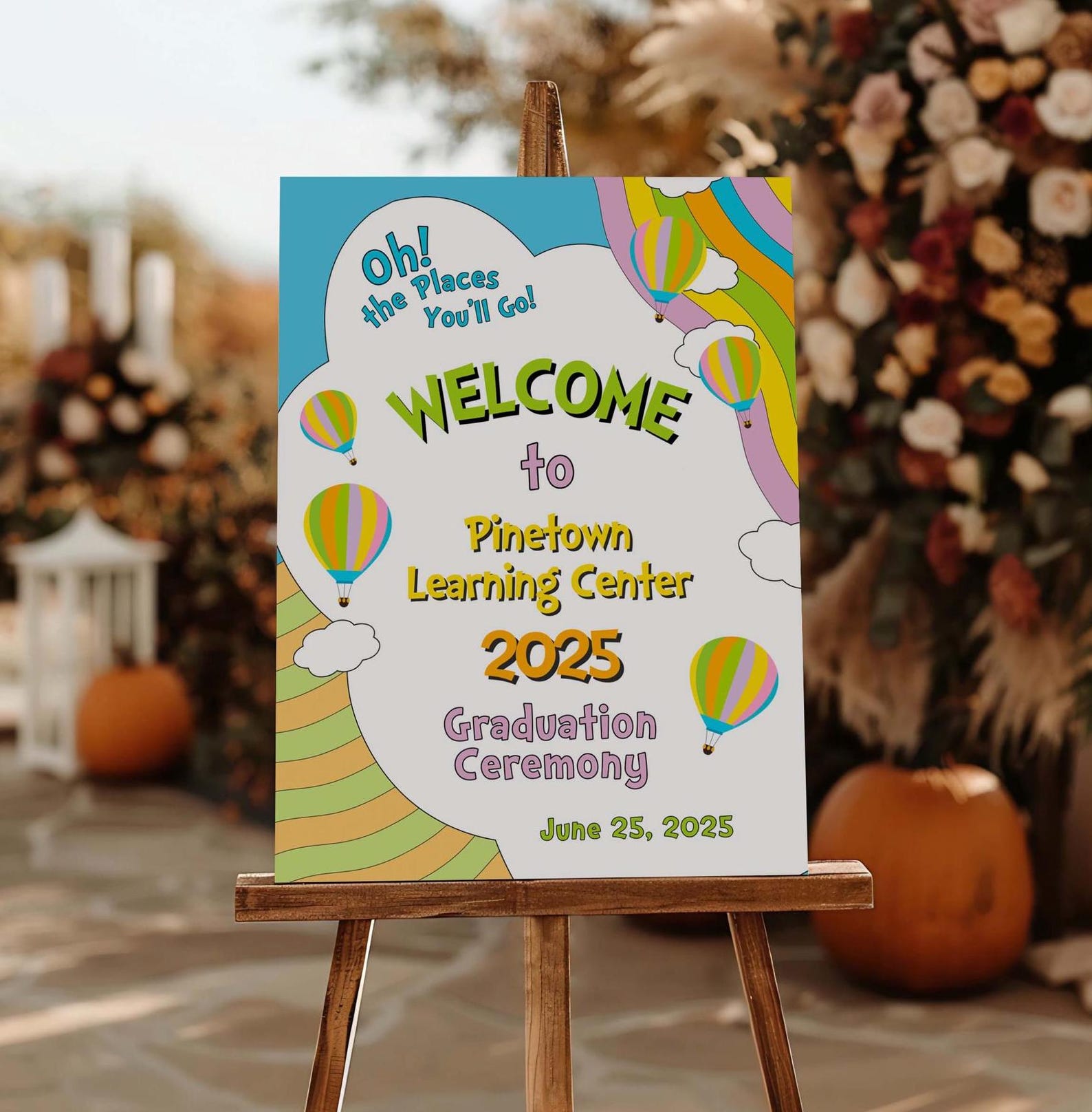 Preschool Graduation Decor Welcome Sign Ceremony Editable Canva ...