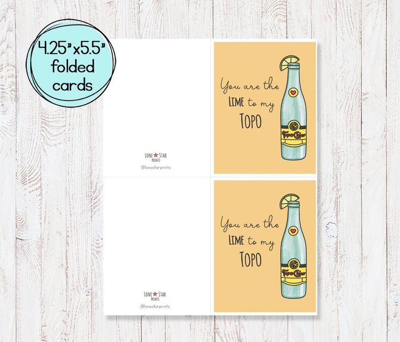 Four Cards Package Deal - Printable Downloadable Texas Cards - Each ...
