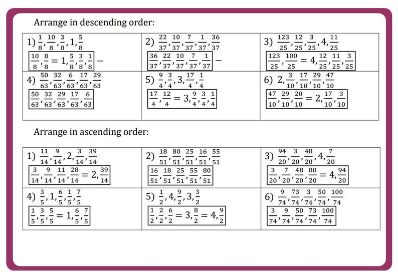 Fractions: Addition & Subtraction Worksheets With Solutions (printable ...