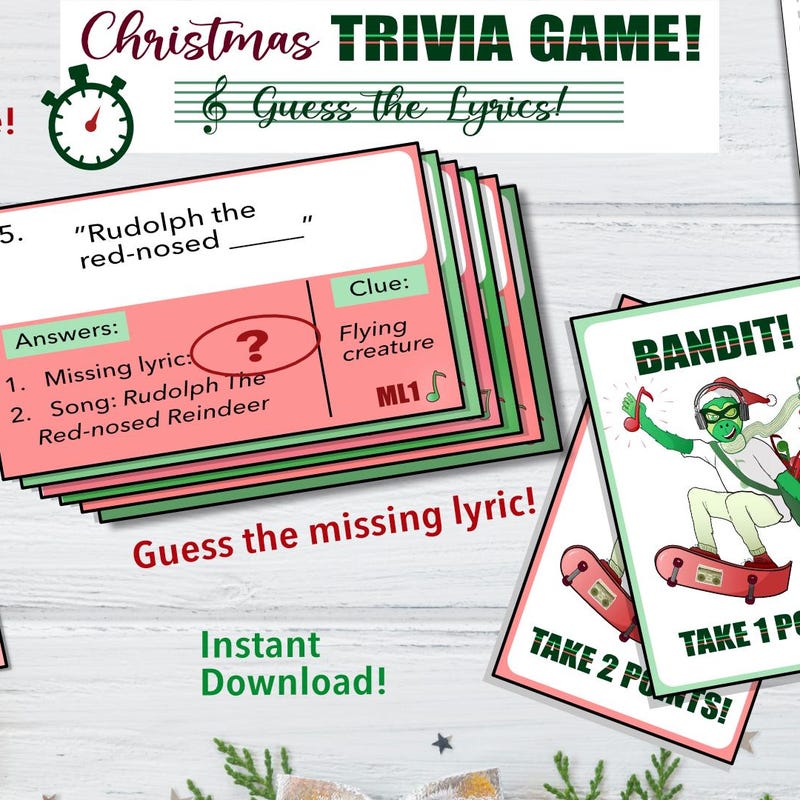 Christmas Bandit Game - Etsy
