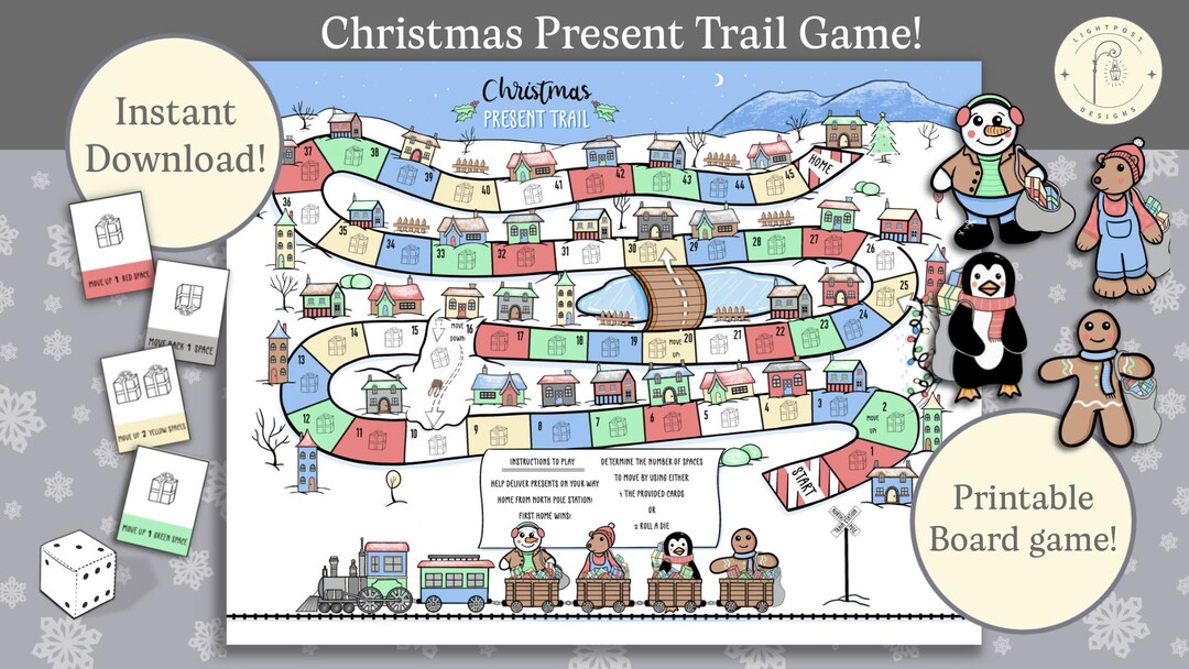 Printable Christmas Board Game | Digital Downloads | Christmas ...