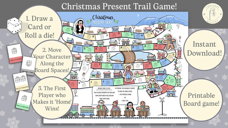 Printable Christmas Board Game | Digital Downloads | Christmas ...